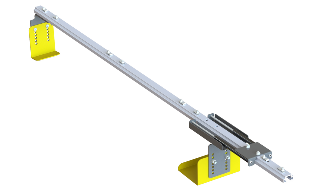 Gray/Yellow 77" Ceiling Ladder Holder | Adrian Steel
