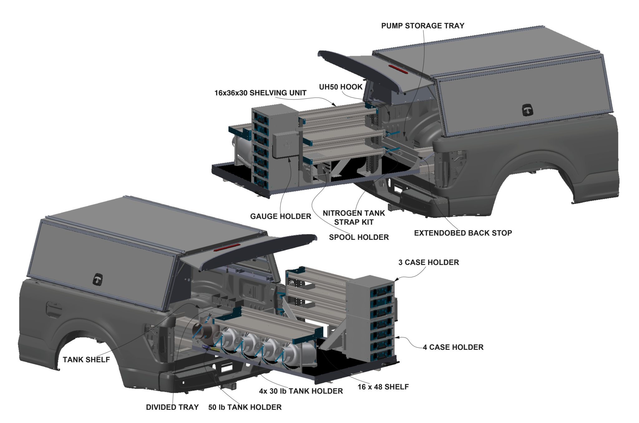 HVAC Truck Package, 6.5′ Bed – HVAC-EBP72 - Adrian Steel